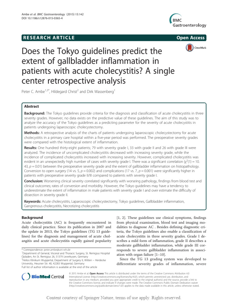 Does The Tokyo Guidelines Predict The Extent of Ga | PDF