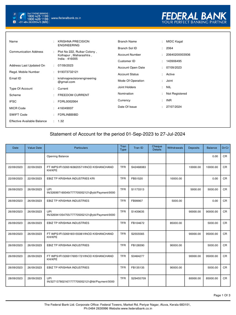Account Statement | PDF