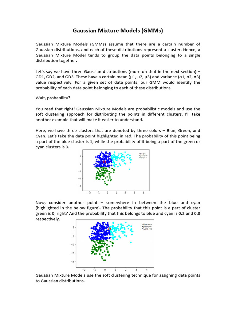 Gaussian Mixture Model | PDF