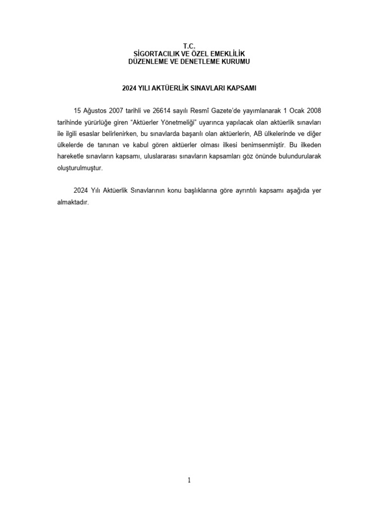 2024 Aktuer Kapsam | PDF