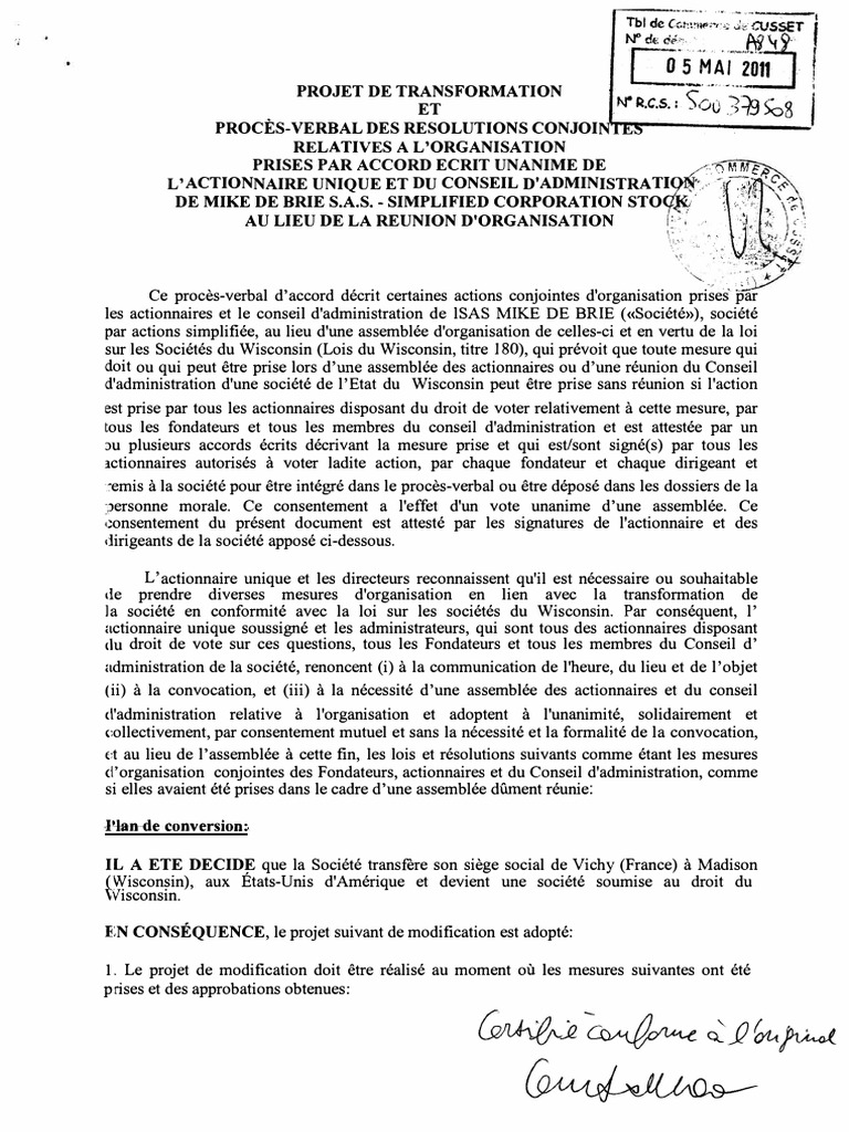 Plan of Conversion | PDF