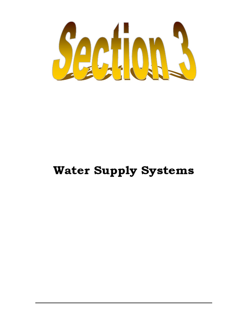 Section 3 2010 Water Supply Systems | PDF