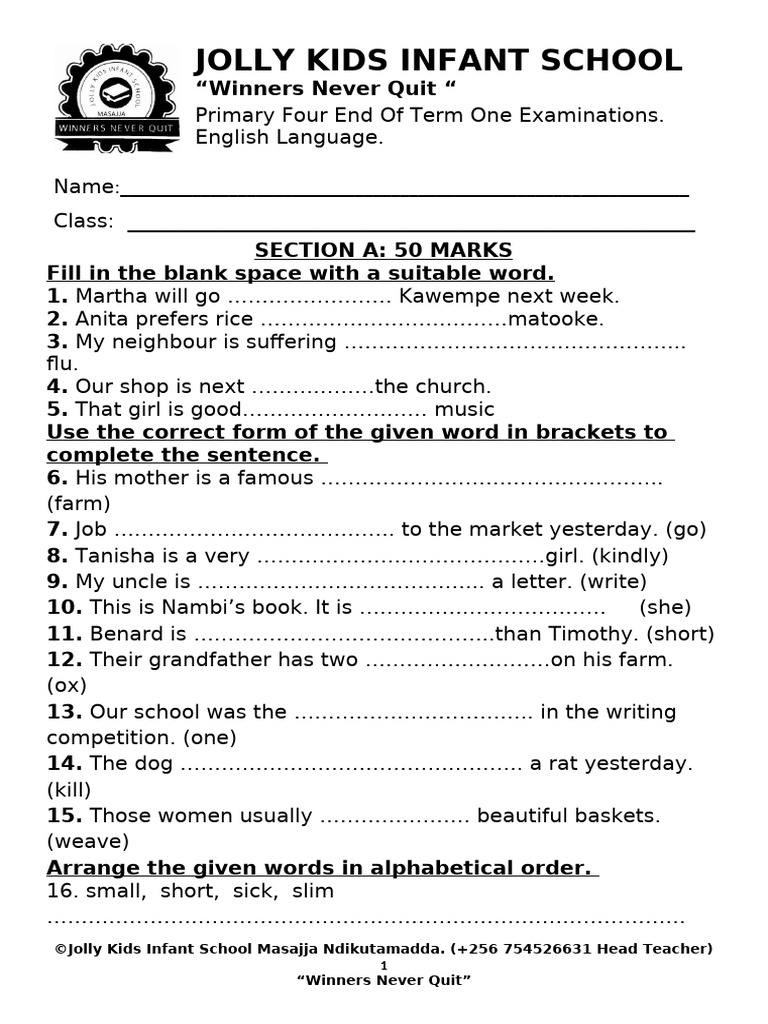English p.4 Jolly Kids | PDF
