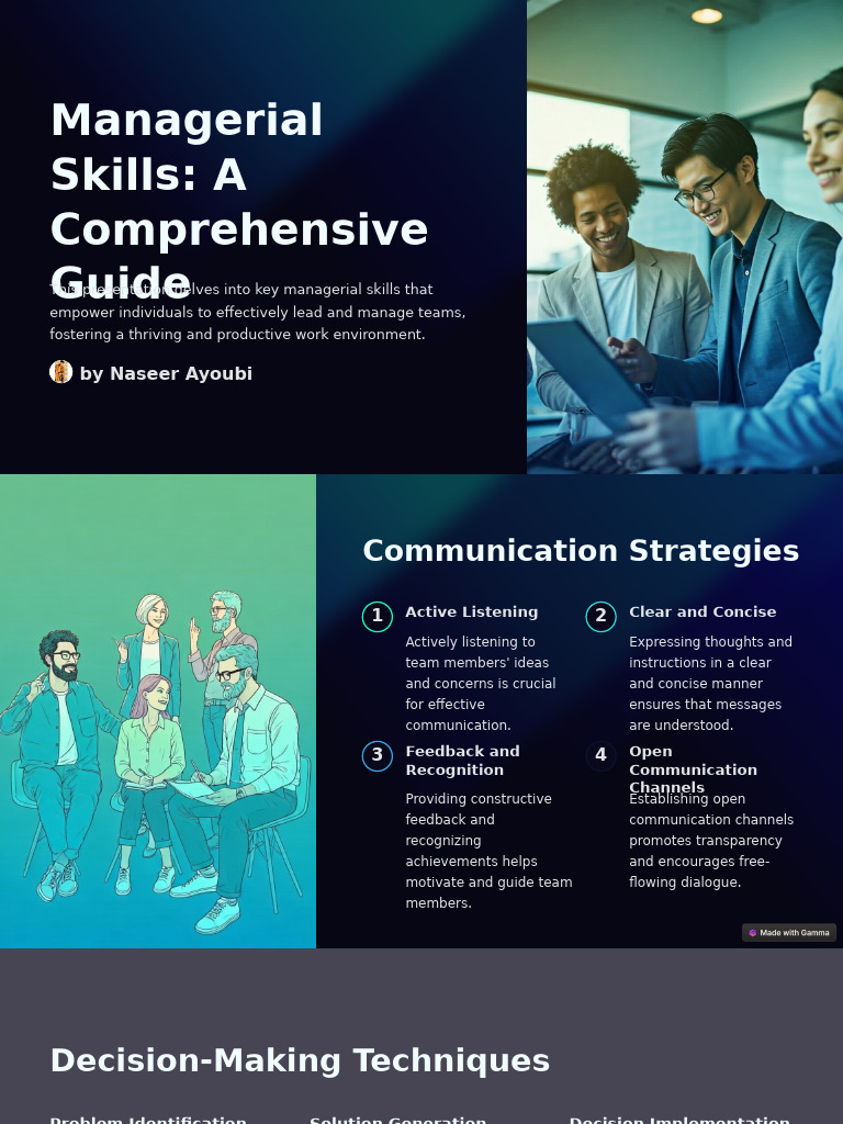 Managerial Skills A Comprehensive Guide | PDF | Motivation | Motivational