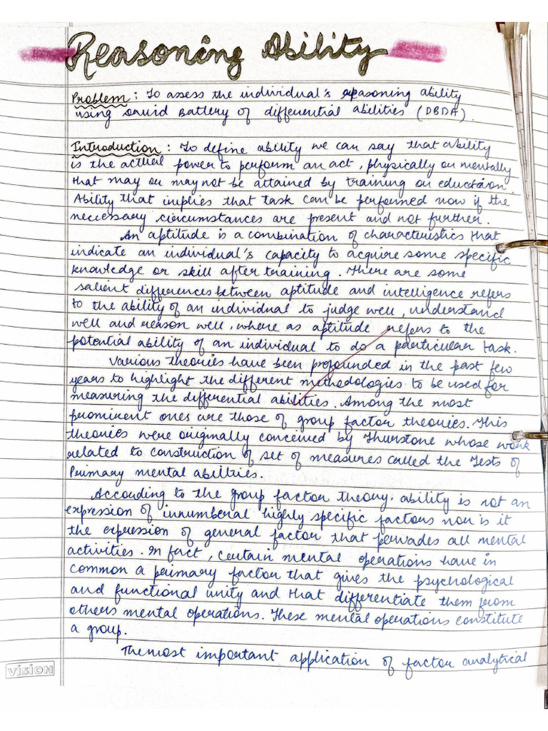 Reasoning Ability | PDF
