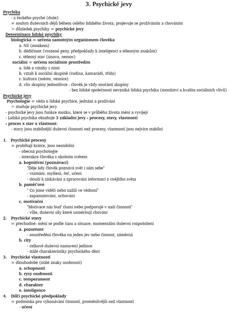 Psychické Jevy | PDF