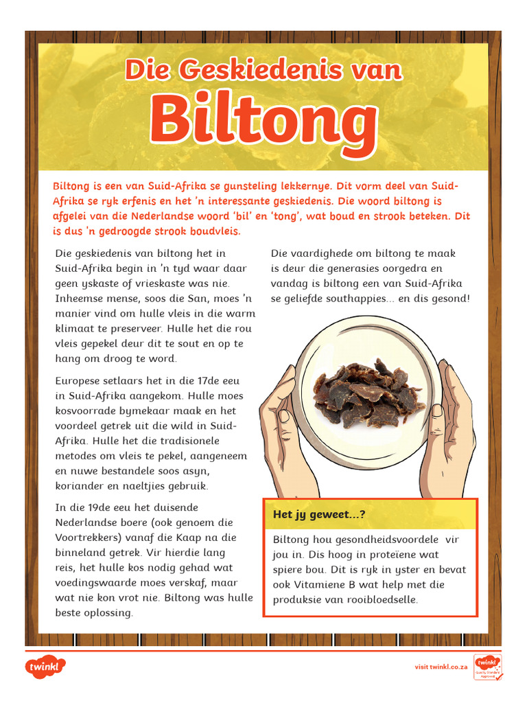 Die Geskiedenis Van Biltong - Ver - 2 | PDF