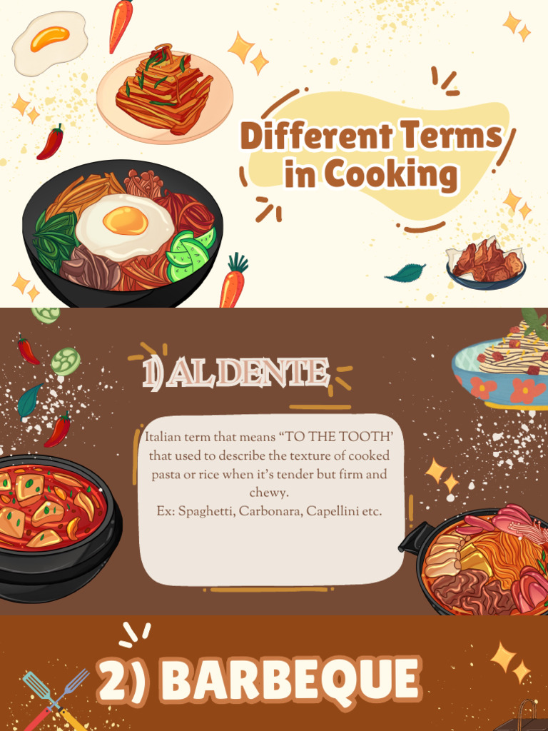 Different Cooking Terms Tle | PDF