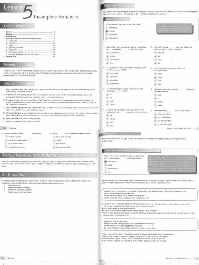 Toeic Exercises 2 | PDF