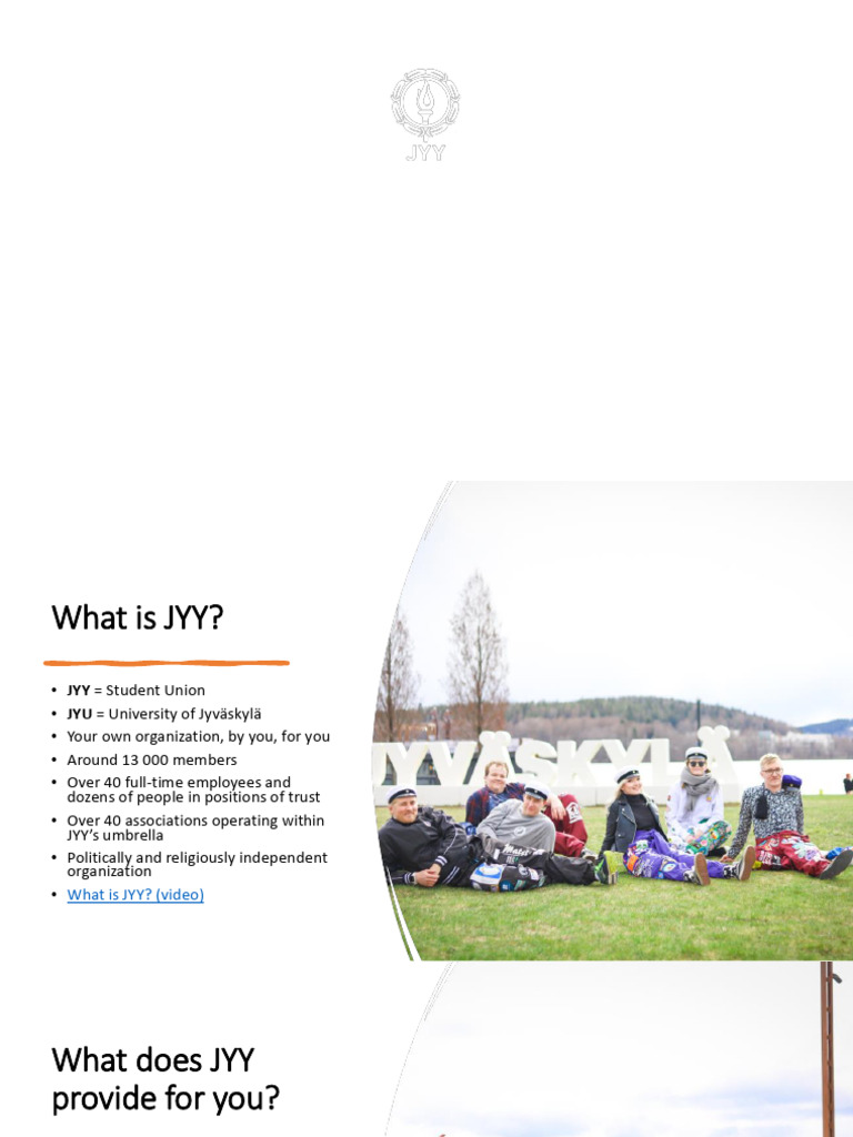 JYY Introduction in JYU Orientation Autumn 2024 | PDF