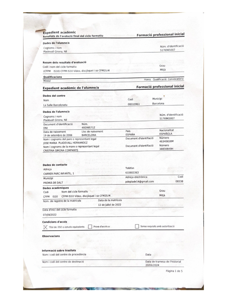Expedient Acadèmic 2 | PDF