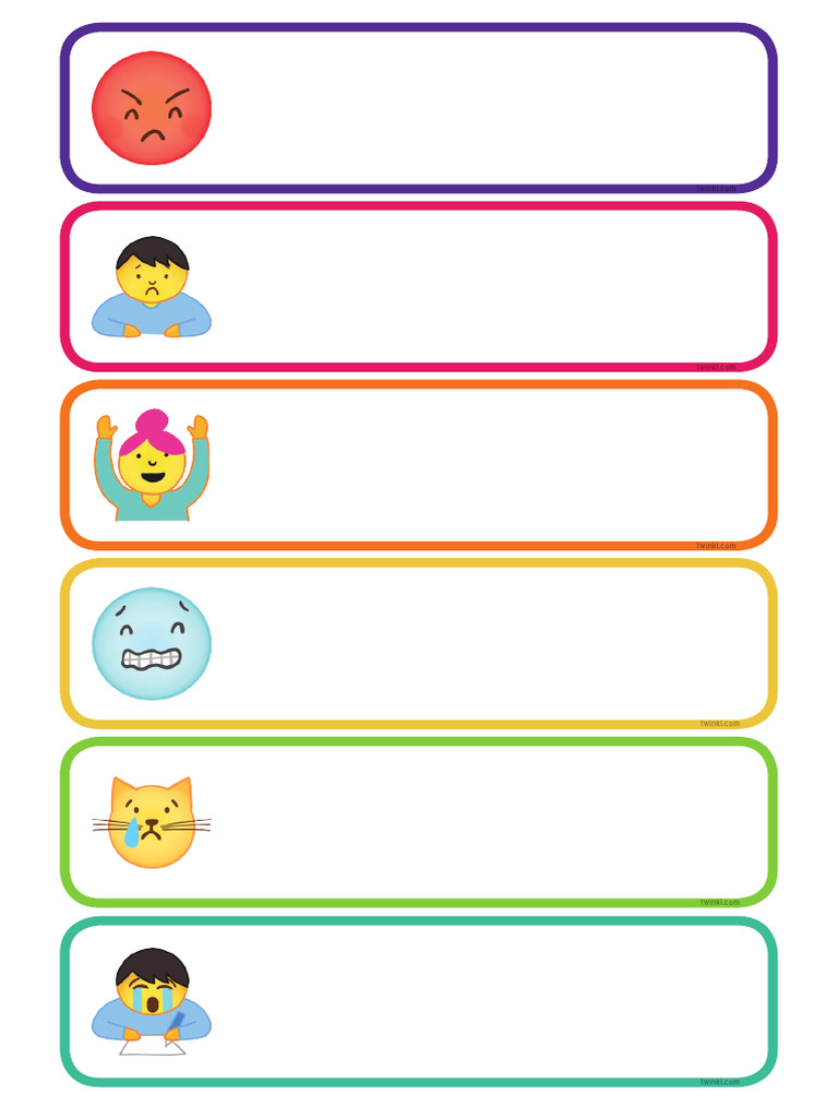 Emoji Themed Tray Labels | PDF