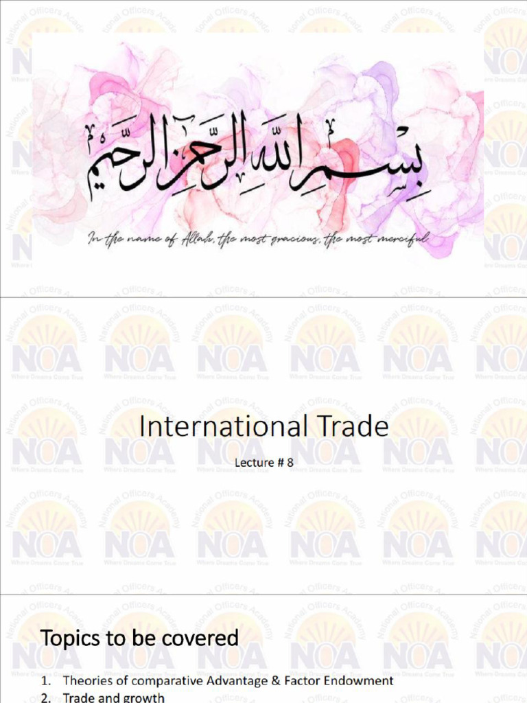 Lecture 8 International Trade | PDF