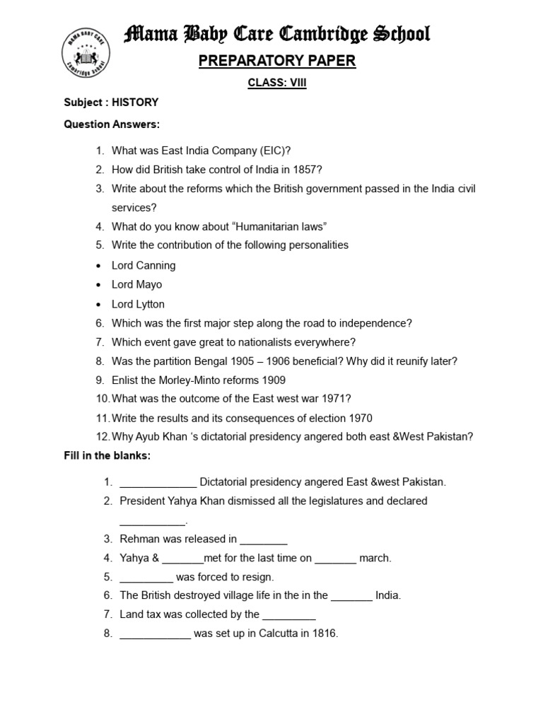 VIII Preparatory Worksheet. | PDF | Macbeth | Finance & Money Management