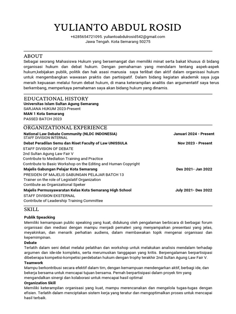 Yulianto Abdul Rosid: About | PDF