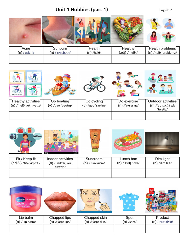 Unit 2 english 7 part 1 | PDF