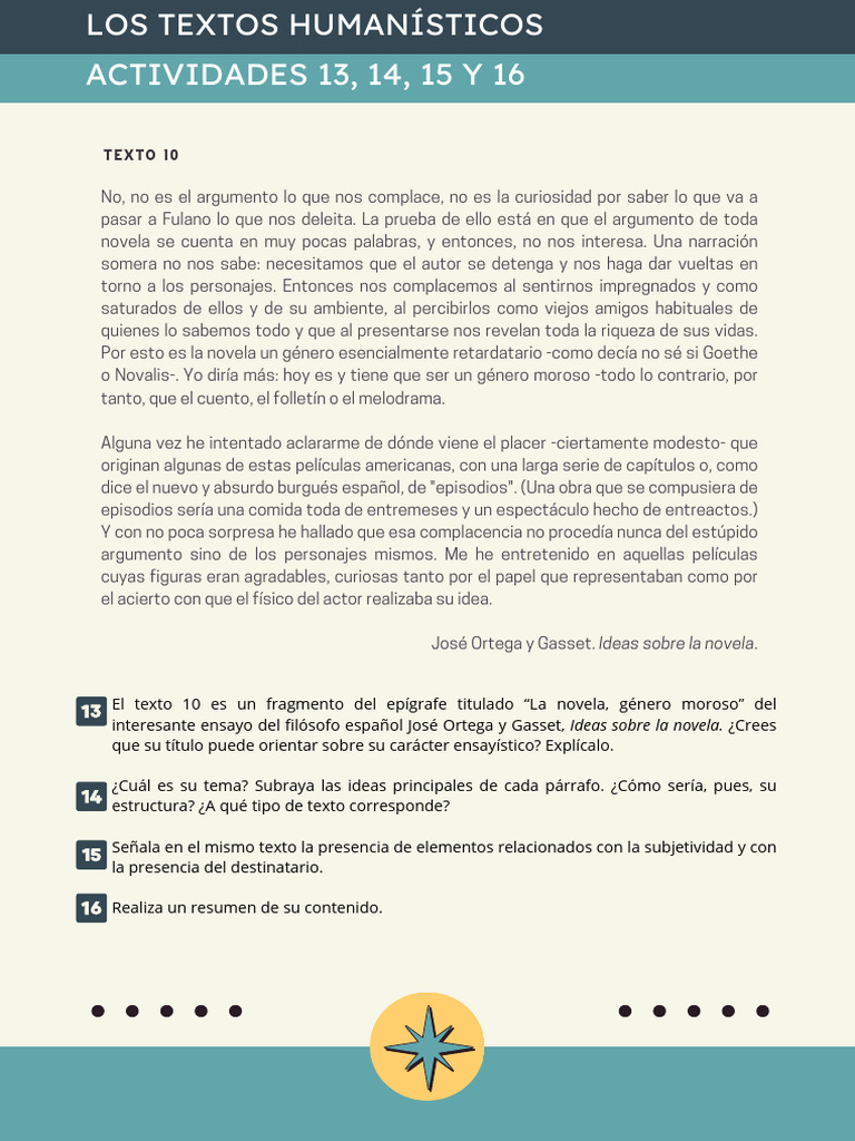 Ejercicios Tema 1 - Texto 10 - Actividades 13, 14, 15 Y 16 | PDF