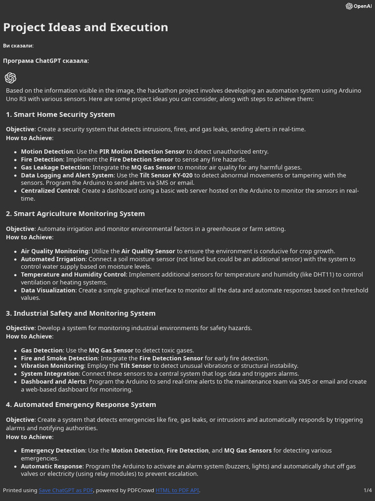 Project Ideas and Execution | PDF