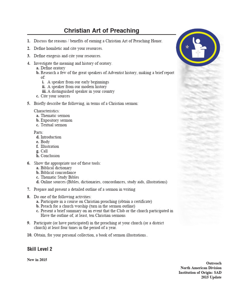 Christian Art of Preaching | PDF | Sermon | Career & Growth