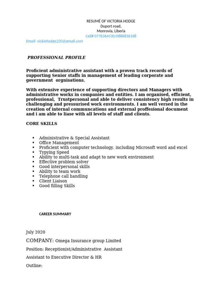 Victoria Hodge Resume | PDF | Business