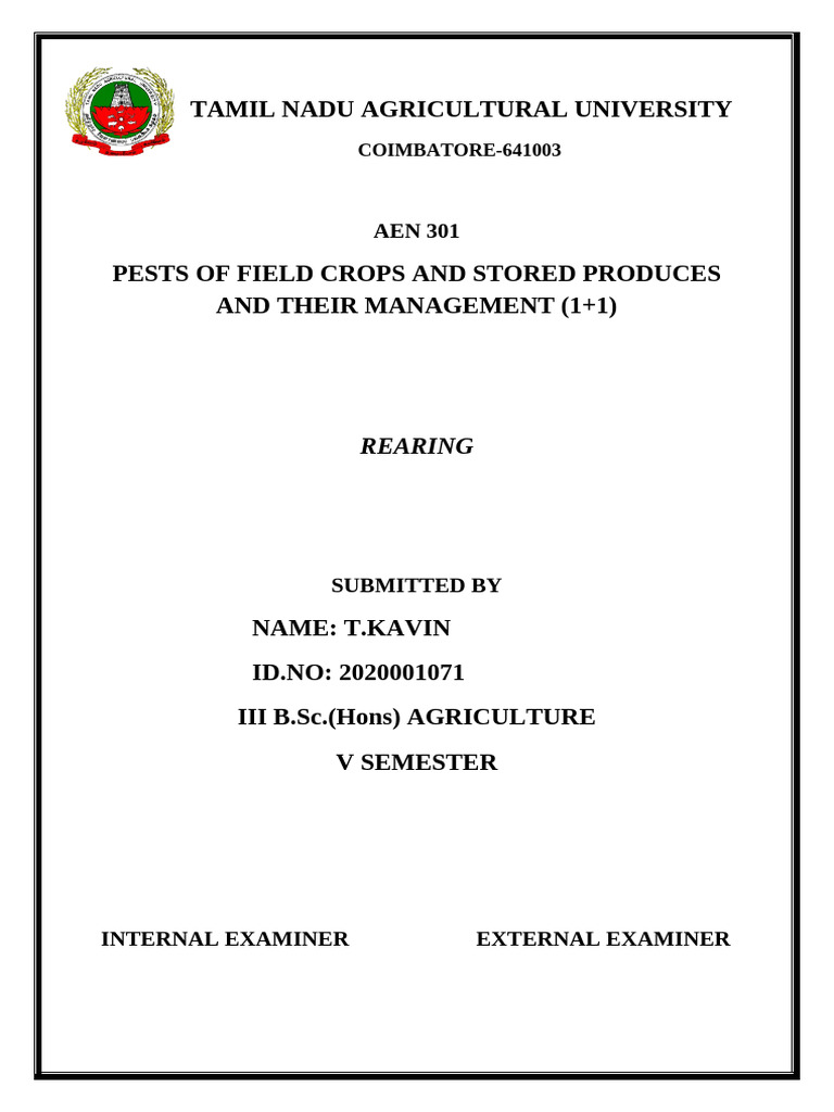 Rearing Front Page | PDF