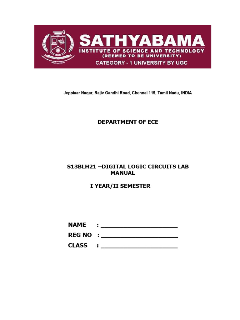 DLC Lab Manual - I Year | PDF