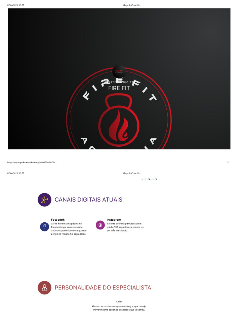 Estratégia Digital FIRE FIT | PDF