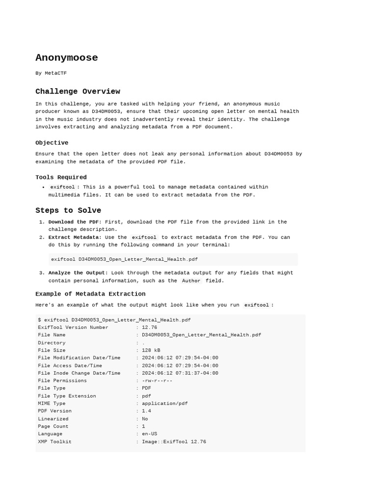 Anonymoose Forensics June 2024 | PDF