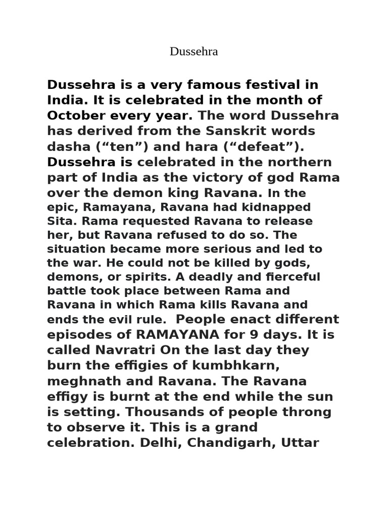 Dussehra | PDF