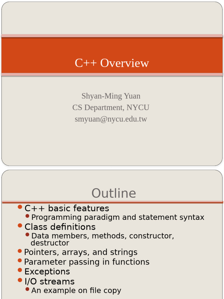 C++ Overview | PDF