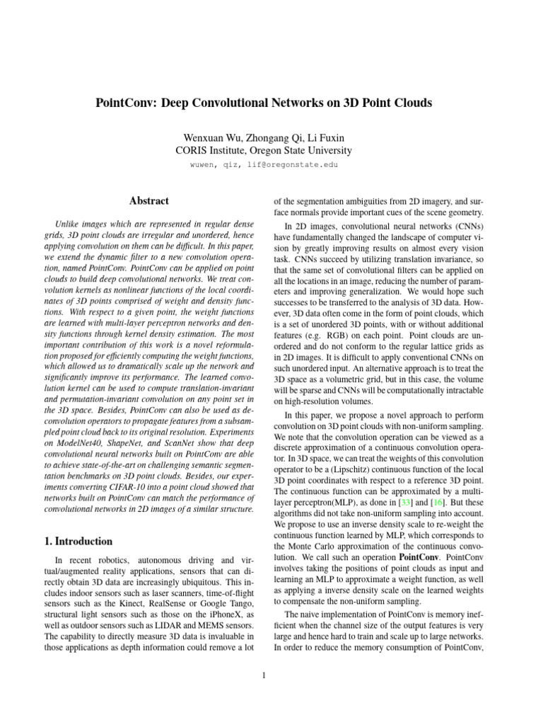 Point Conv | PDF
