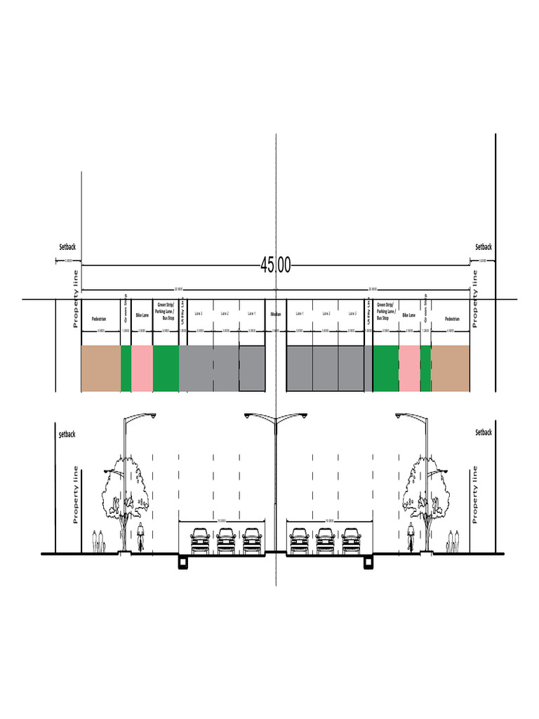 Road Section A 45m | PDF