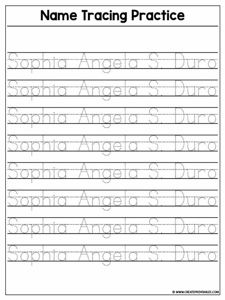 Sophia Name Tracing | PDF