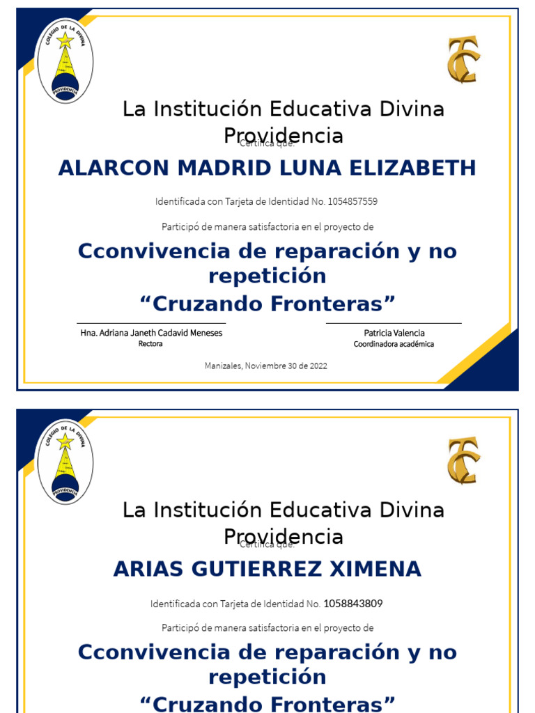 Certificado Día de Logros Déicmo Grado Patricia | PDF