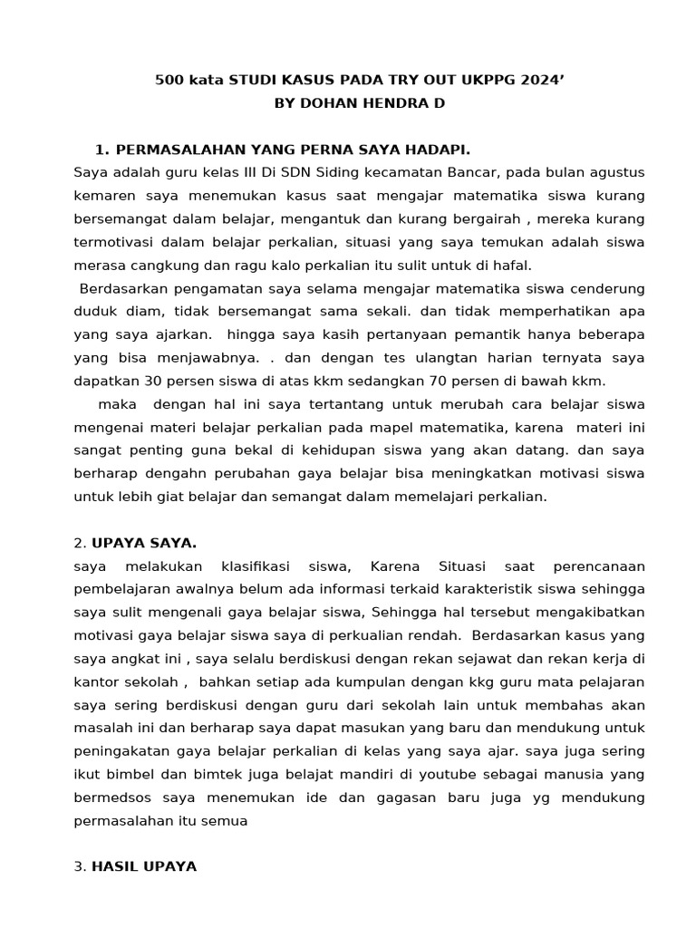 Contoh Study Kasus | PDF