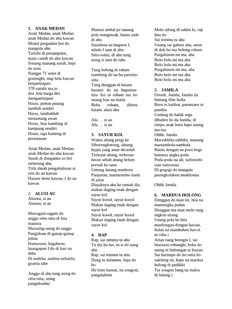 Lirik Lagu Ngamen Eksternal Revisi | PDF