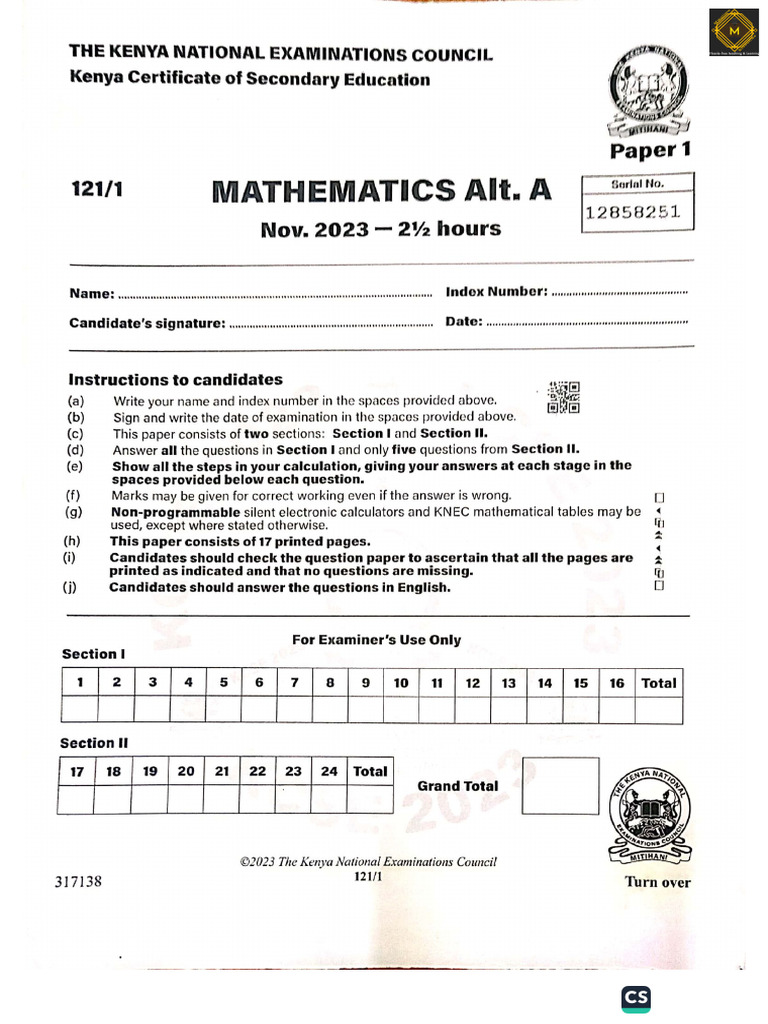 Maths P1 | PDF