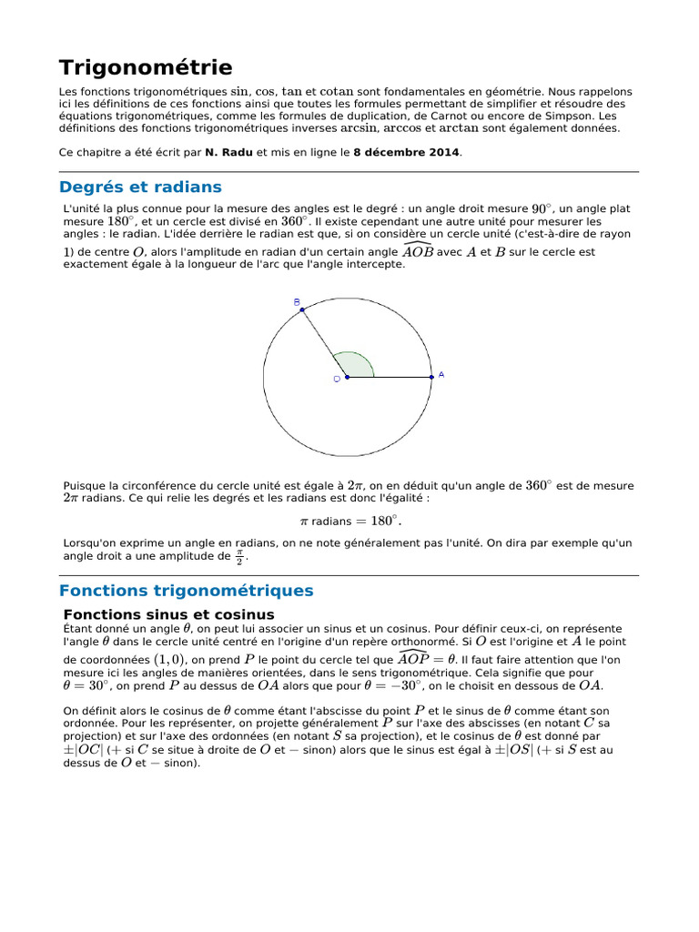 4 Trigonométrie | PDF