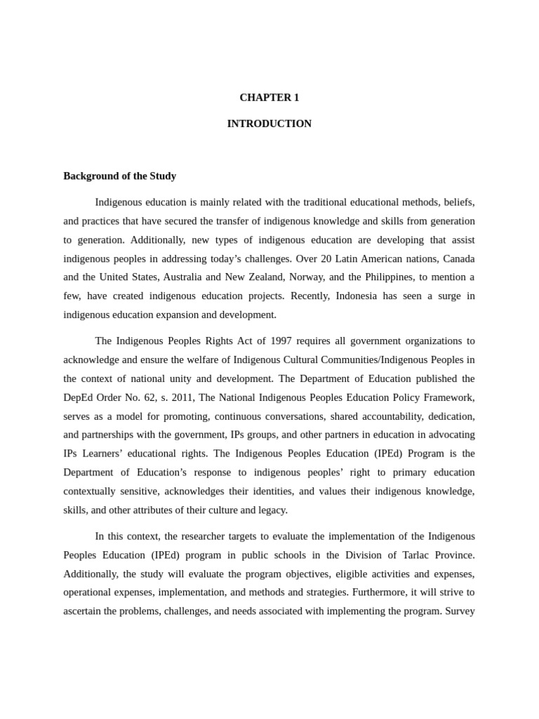 Implementation of IPED Program Introduction | PDF