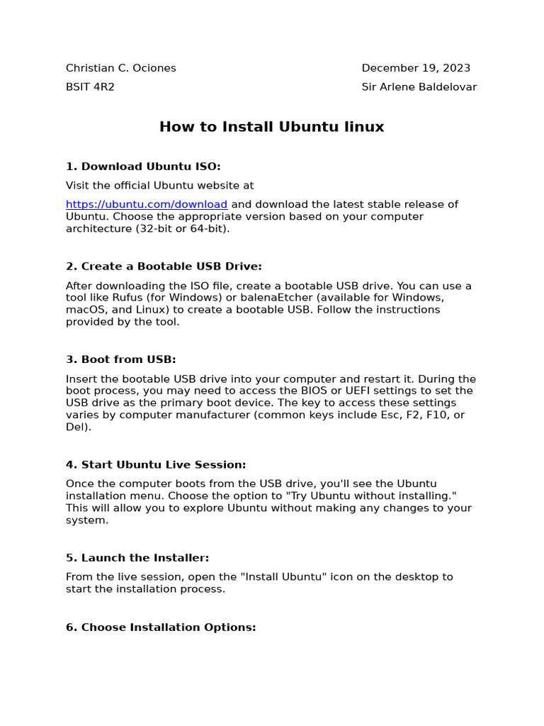 Install Ubuntu | PDF