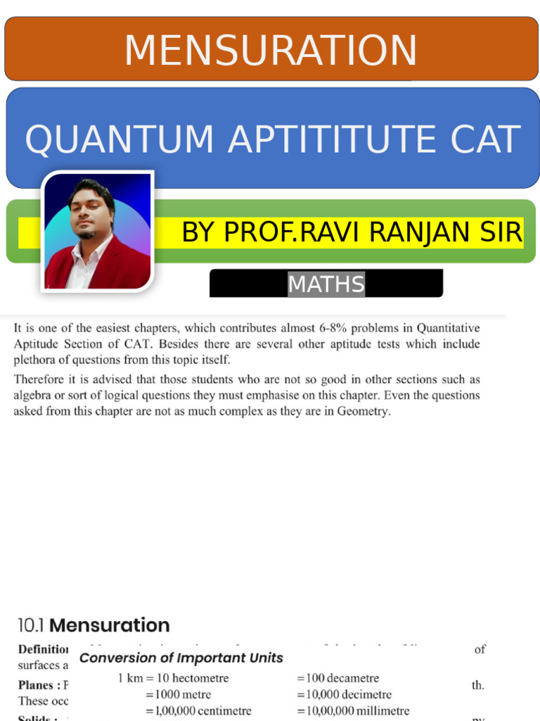 Mensuration Qcat Questions | PDF
