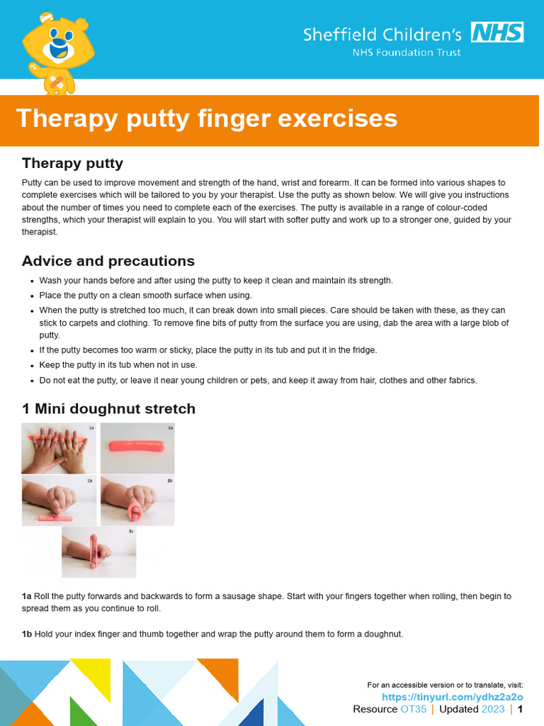 Therapy Putty Finger Exercises | PDF