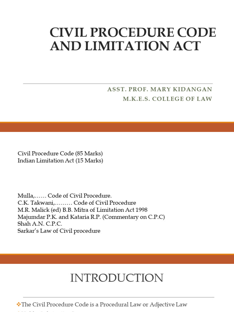 Civil Procedure Code 9-7-24 | PDF