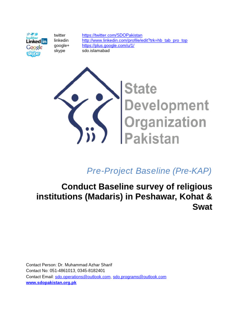 Proposal Write Up (Base Line Survey) | PDF