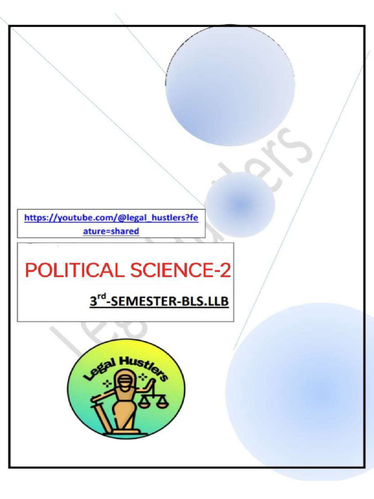 Political Science-2-M3-M4-Notes-3Sem | PDF