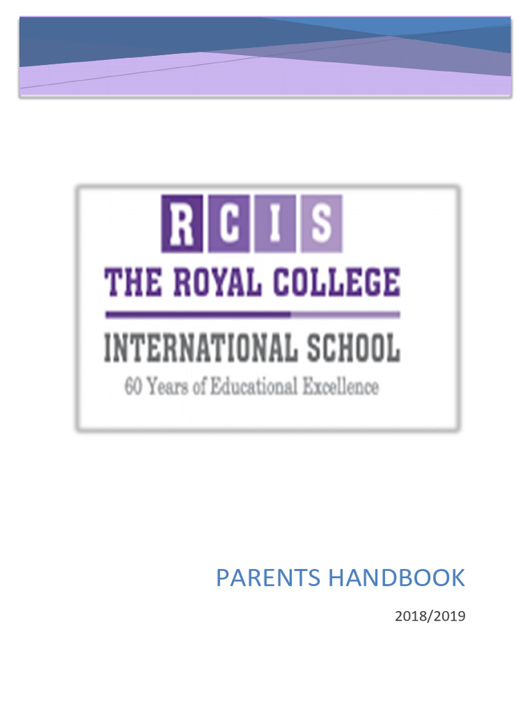 RCIS Parents Handook2018 - 2019 | PDF