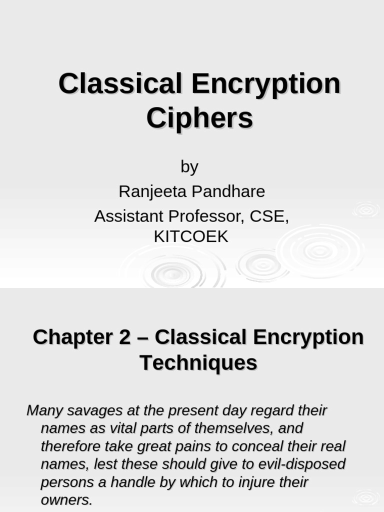 1.2.classical Encry Ciphers | PDF