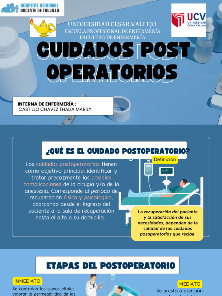 Sesion Educativa Cuidados Post Operatorios PDF | PDF