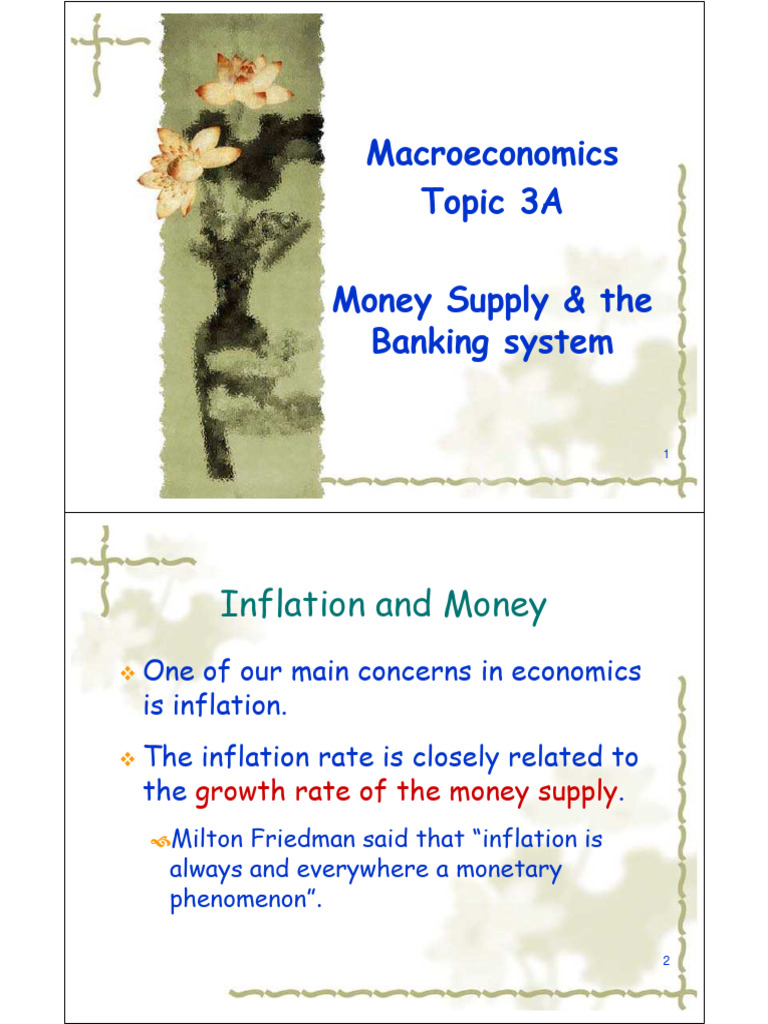 Topic 03A Money Supply | PDF