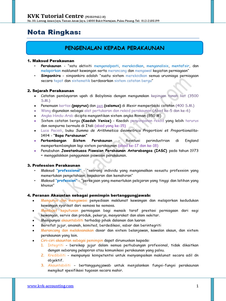 Nota Ringkas Topik 1 PKP | PDF